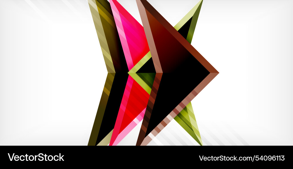 Abstract background color triangles and arrows Vector Image