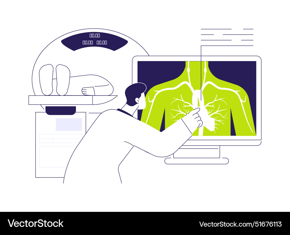 Cardiac mri abstract concept Royalty Free Vector Image