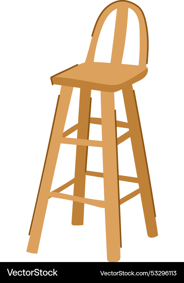 Furniture bar stool cartoon Royalty Free Vector Image