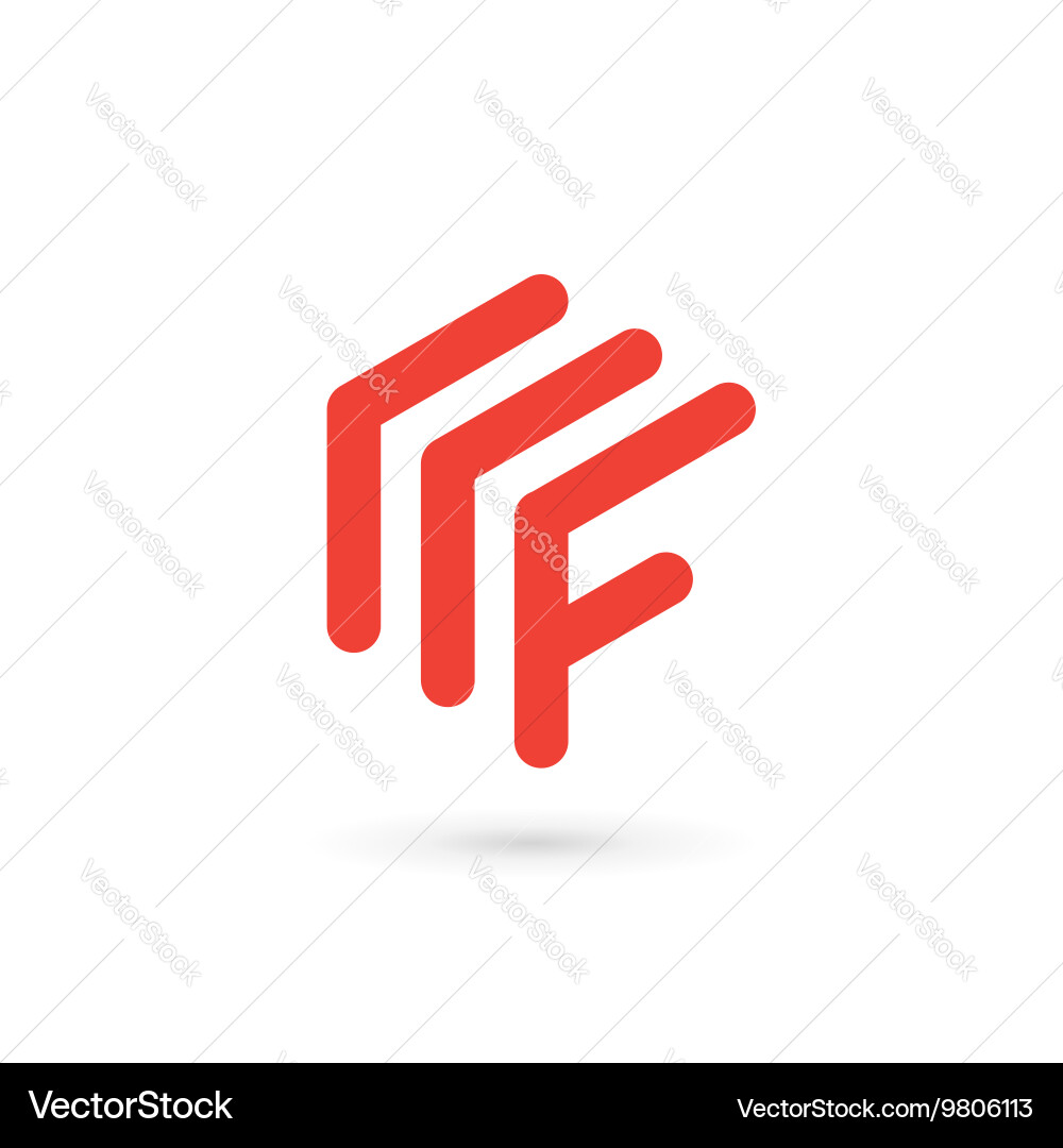 Letter f logo icon design template elements Vector Image