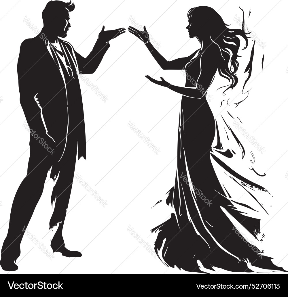 Rancor rhapsody dynamic logo couple conflict Vector Image