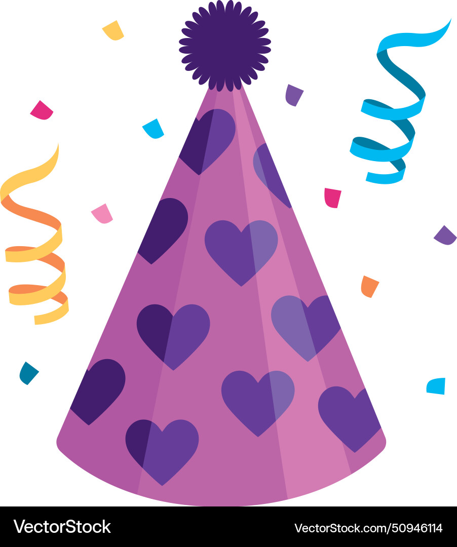 Birthday party hat design Royalty Free Vector Image
