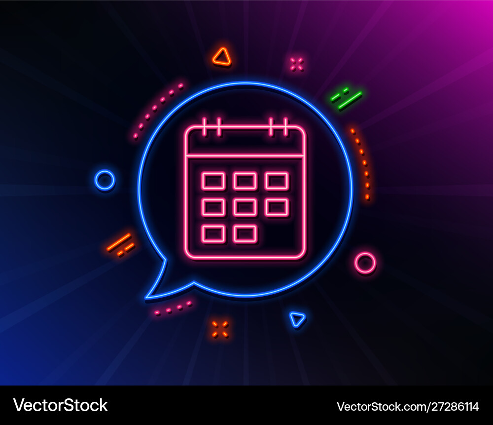 Calendar line icon event reminder sign Royalty Free Vector