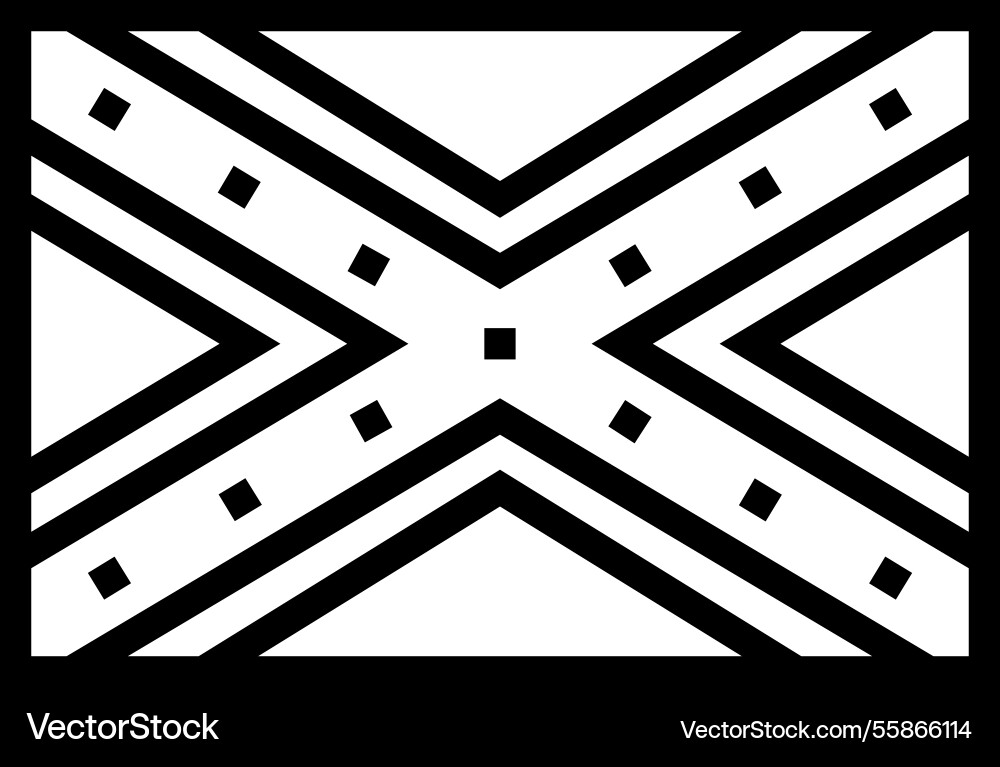 Confederate flag redneck line icon Royalty Free Vector Image