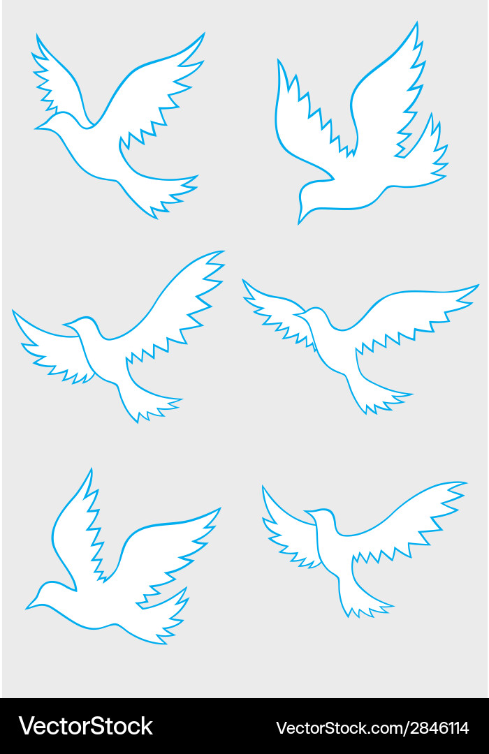 Dove flying Royalty Free Vector Image - VectorStock