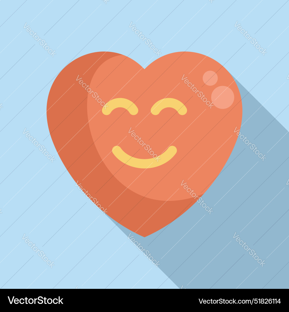 Heart shape is smiling expressing love Royalty Free Vector