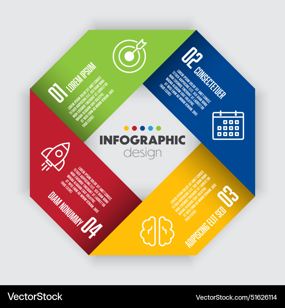 Infographics template diagrams graphs Royalty Free Vector