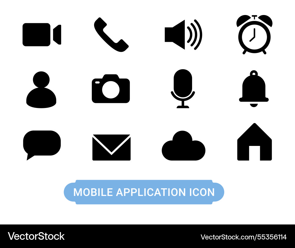 Mobile application icon Royalty Free Vector Image