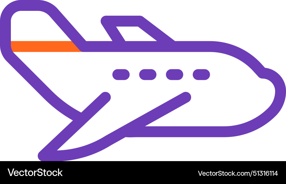 Passenger airplane flying high Royalty Free Vector Image