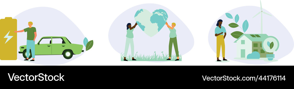 Sustainability set Royalty Free Vector Image - VectorStock