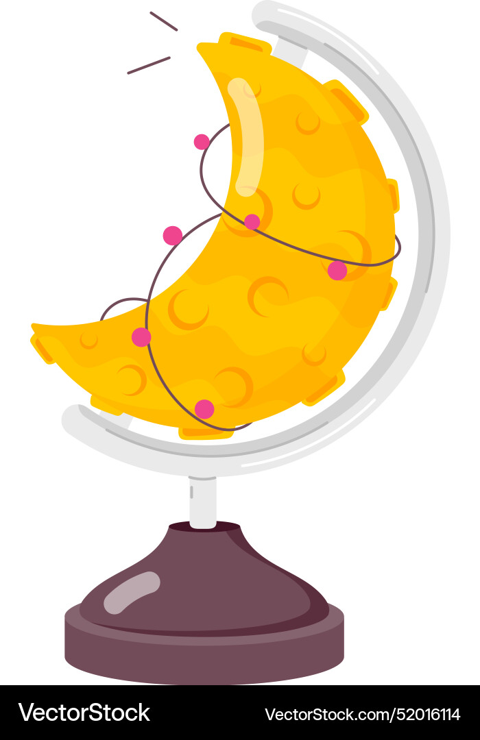 Weba flat style sticker of decorative moon stand Vector Image