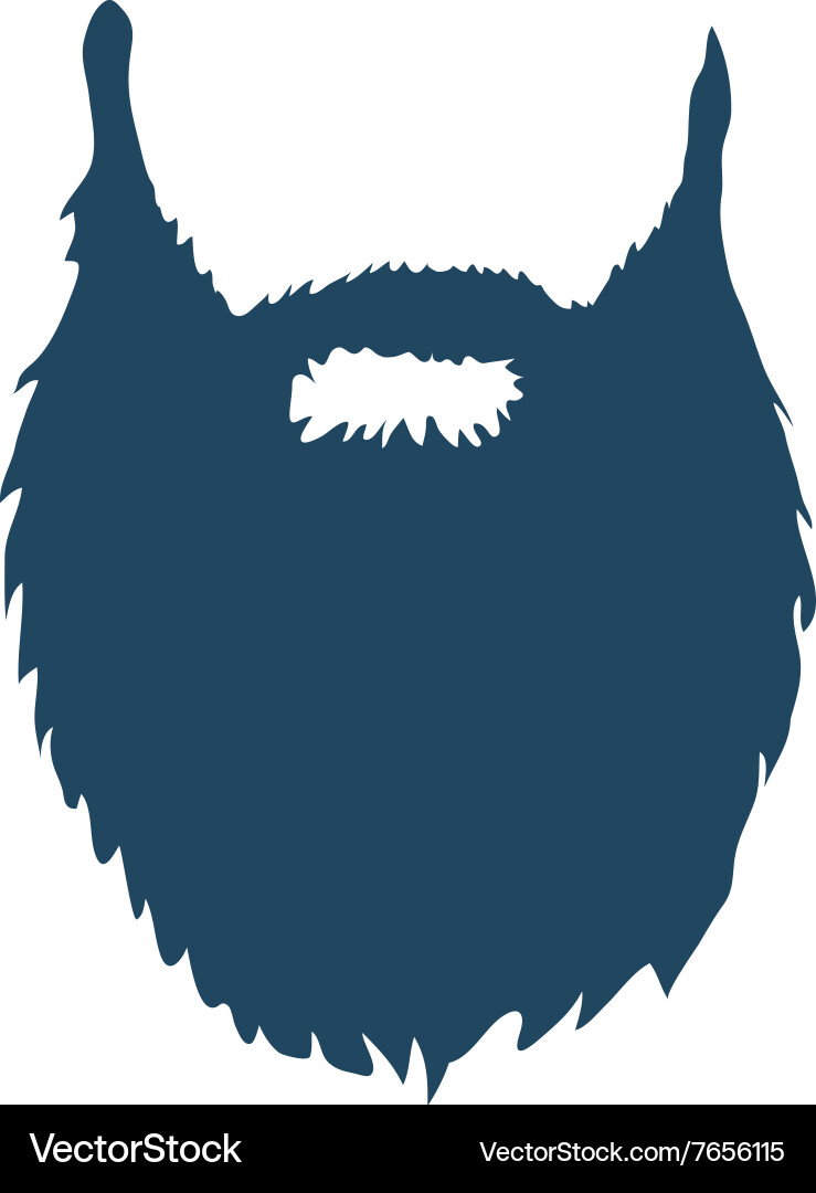 Beard isolated on white background Royalty Free Vector Image