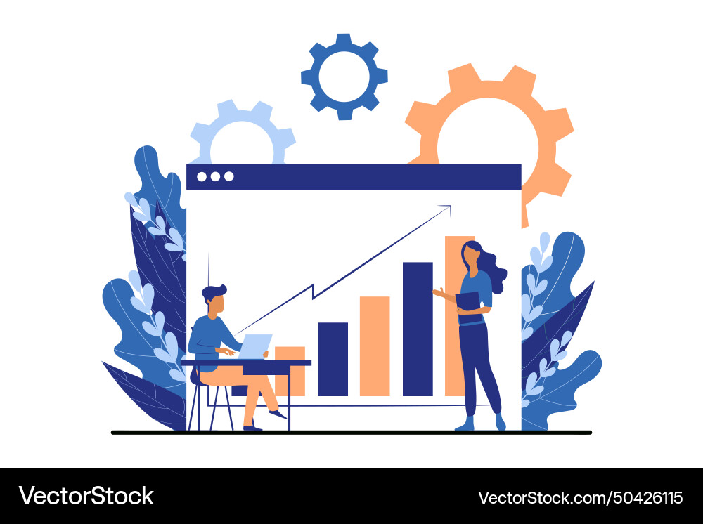 Business presentation flat design Royalty Free Vector Image