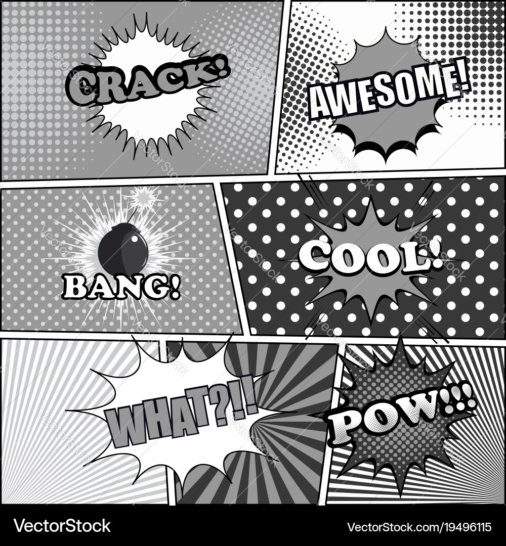 Comic book funny background Royalty Free Vector Image