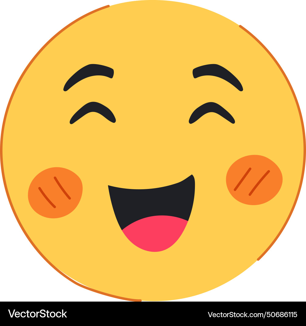 Face smiley cartoon Royalty Free Vector Image - VectorStock