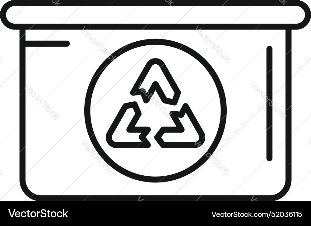 Plastic container recycling sign with recycle Vector Image