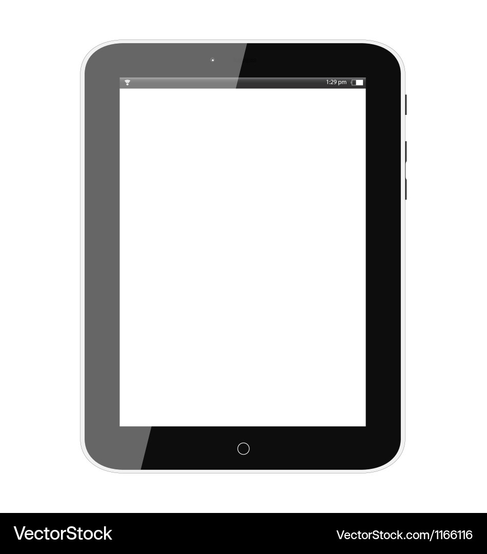 Black tablet pc Royalty Free Vector Image - VectorStock