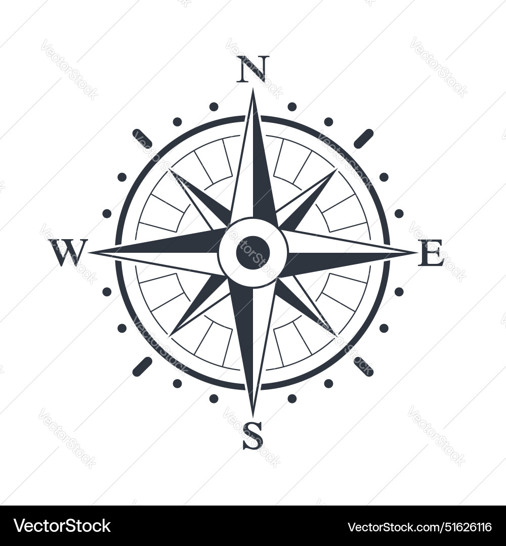 Compass template Royalty Free Vector Image - VectorStock