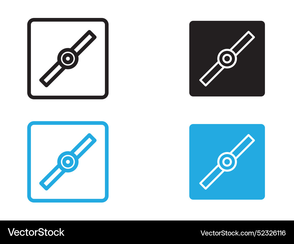 Damper icon black and white outline sign Vector Image