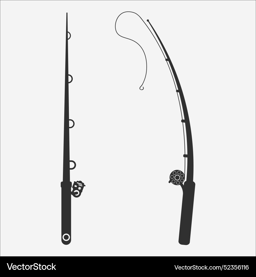 Fishing rod logo monogram Royalty Free Vector Image