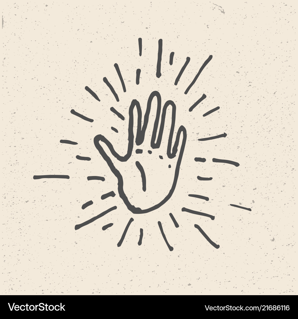 High five hand Royalty Free Vector Image - VectorStock