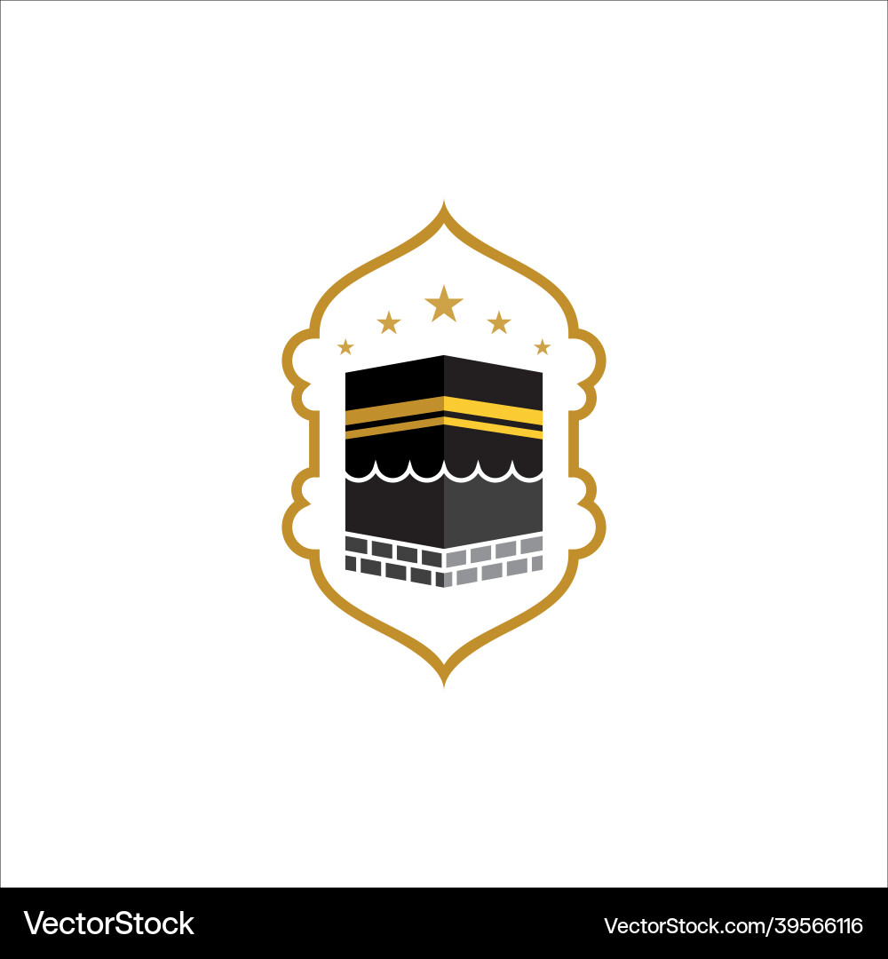 Kaaba Icon - Modern Islamic Symbol Royalty Free Vector Image