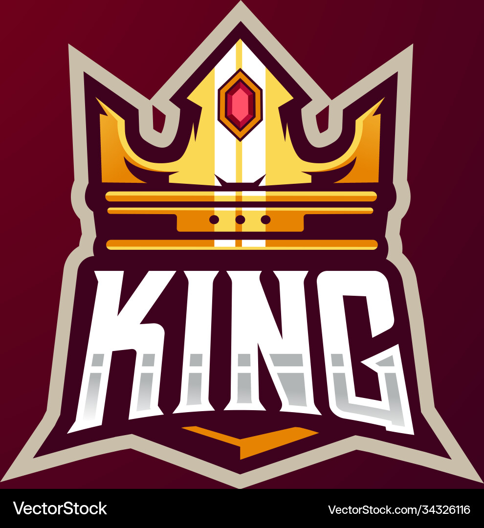 King Skull Logo - Esports Royalty Free Vector Image
