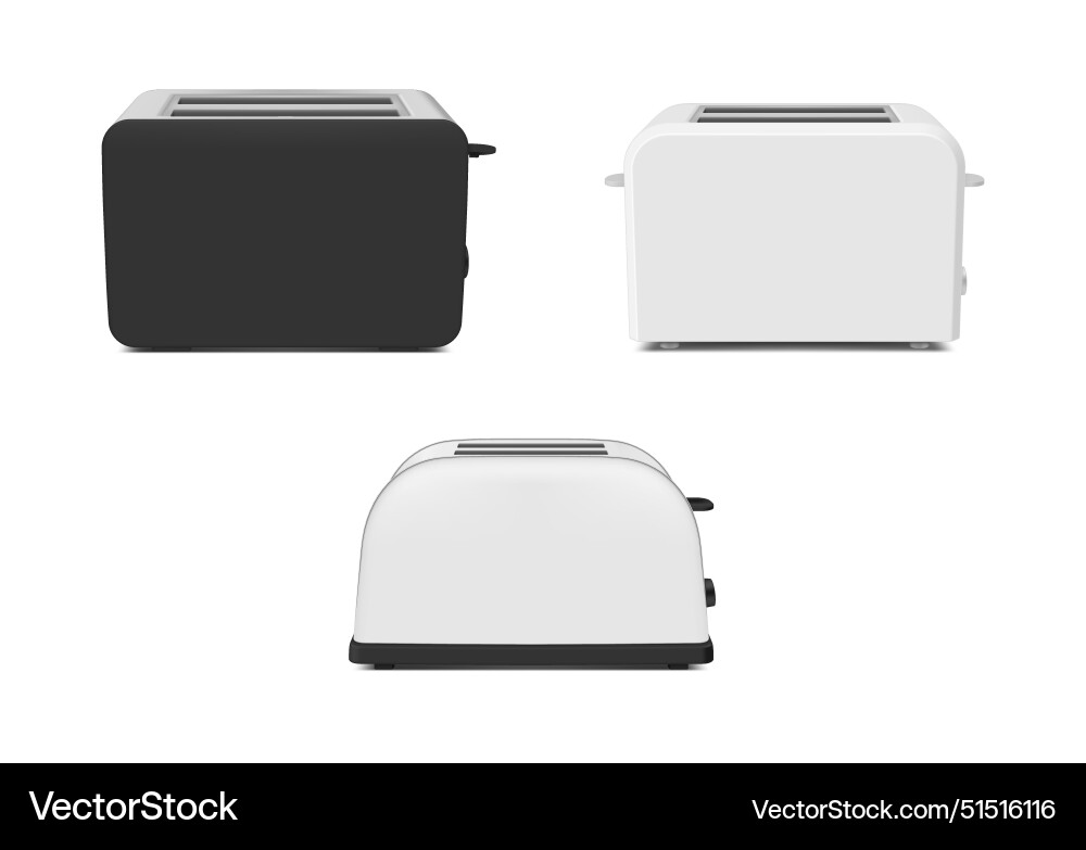 Modern kitchen toaster for toast frying bread Vector Image