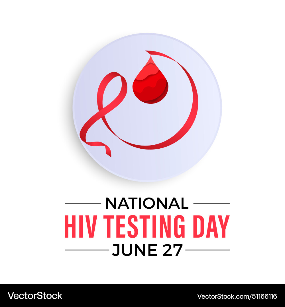 National hiv testing day health awareness Vector Image
