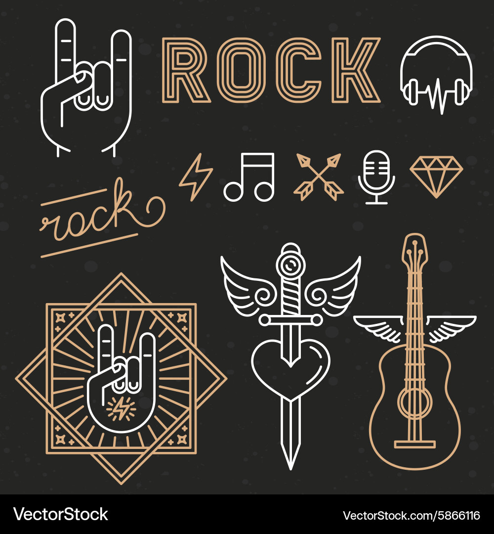 Rock music concept Royalty Free Vector Image - VectorStock