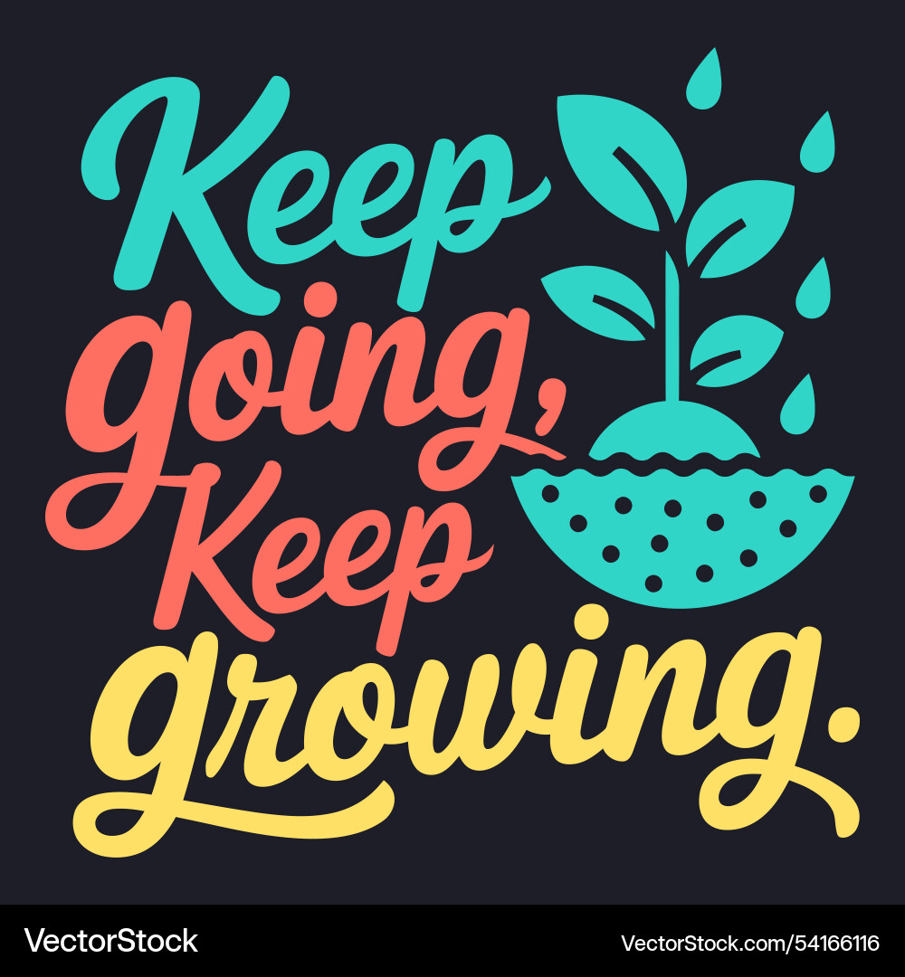 Slow and steady - inspiring typography Royalty Free Vector