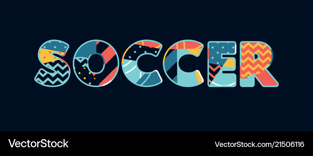 Soccer concept word art Royalty Free Vector Image