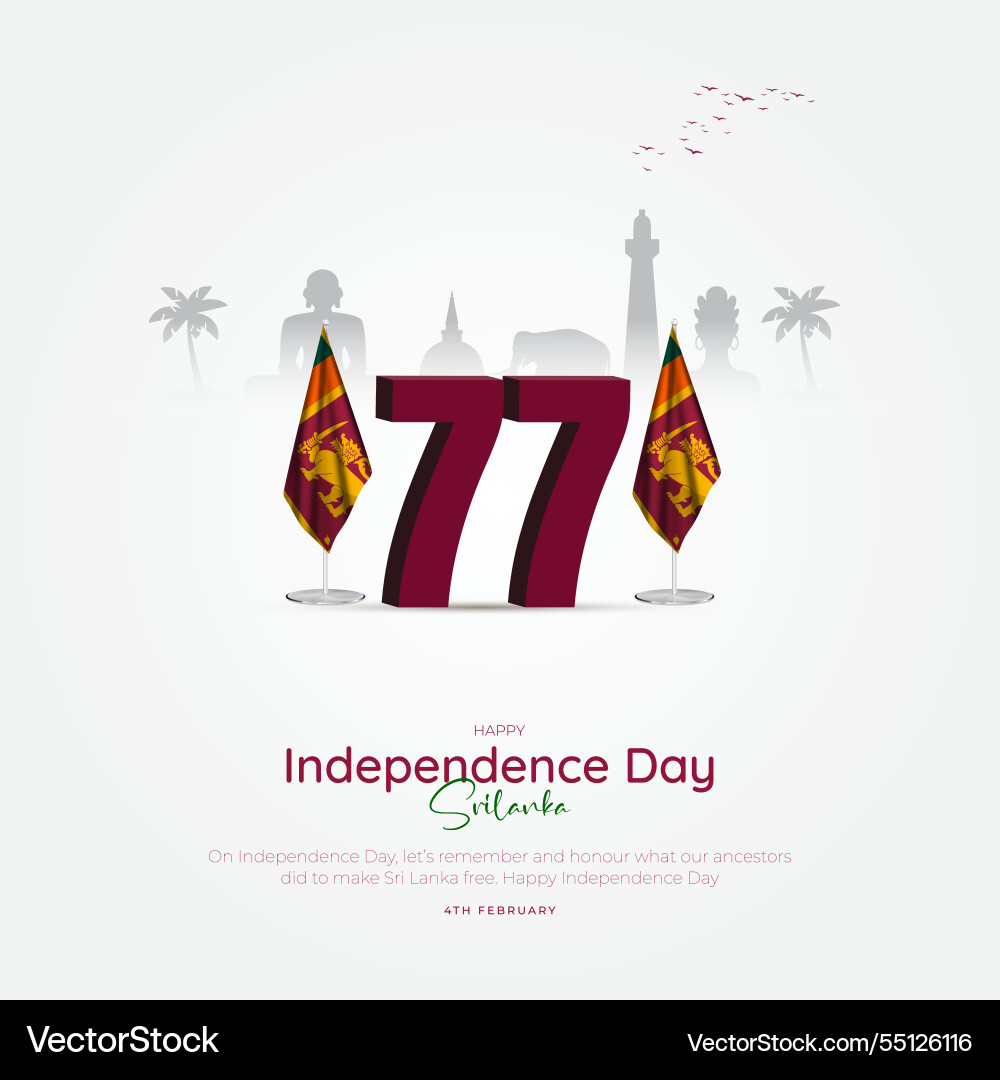 Sri lanka independence day post background Vector Image