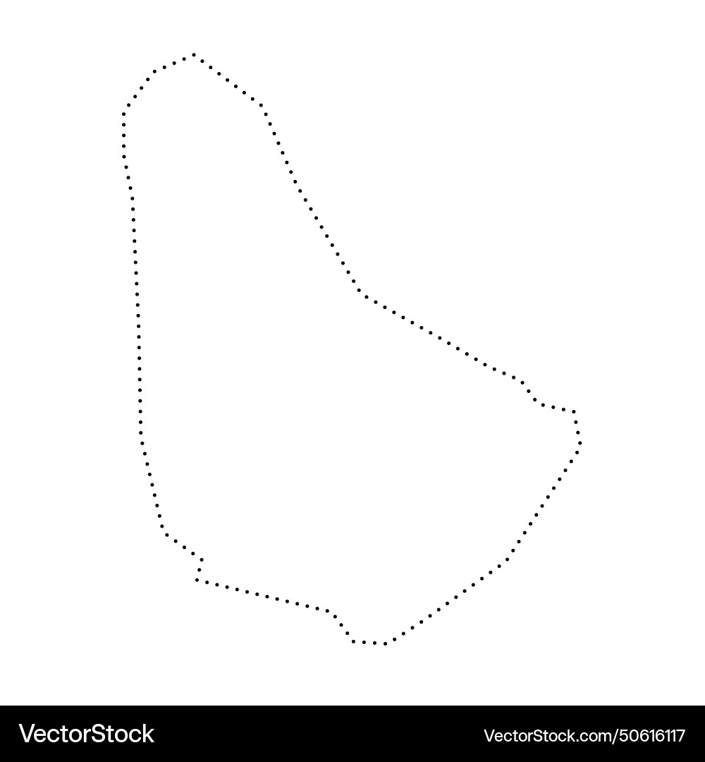 Barbados dotted outline map Royalty Free Vector Image