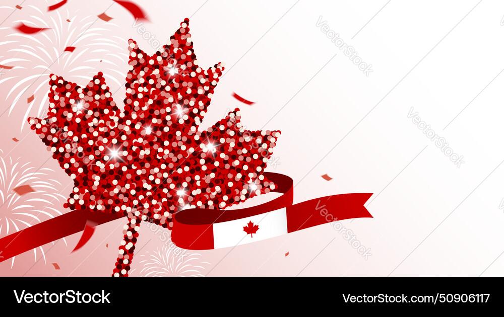 Canada day banner design with copy space Vector Image