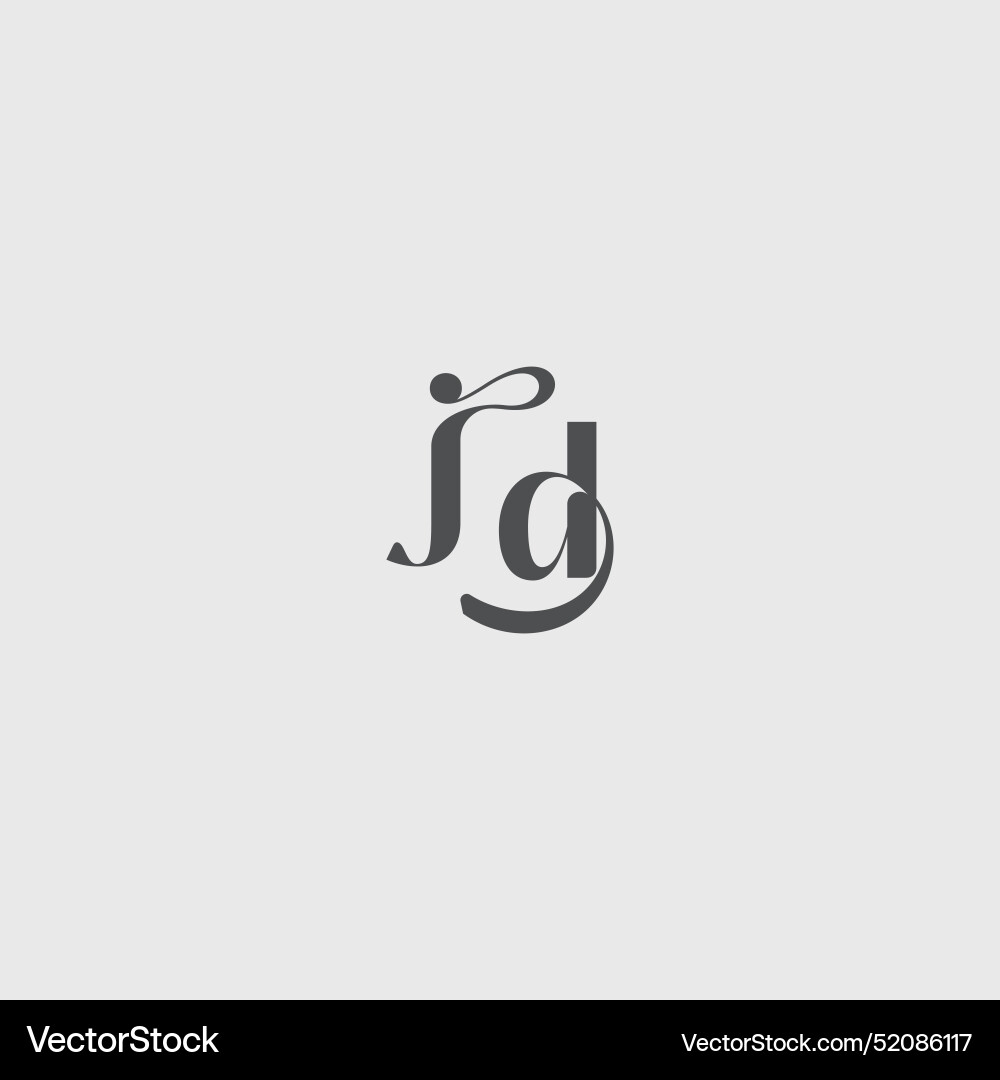Classy black fashion beauty monogram initial logo Vector Image