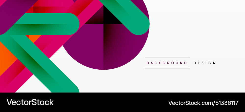 Colorful lines with shadows geometric background Vector Image