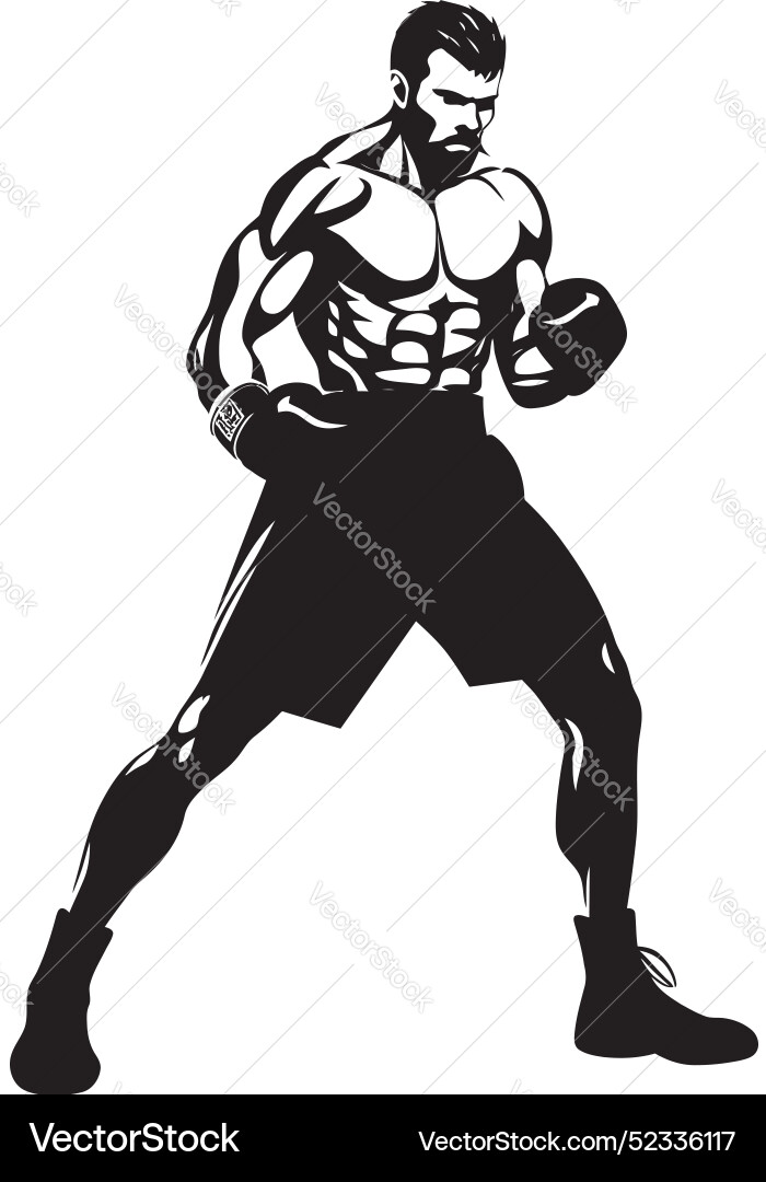 Knockout dynamo boxer emblem jab master Royalty Free Vector
