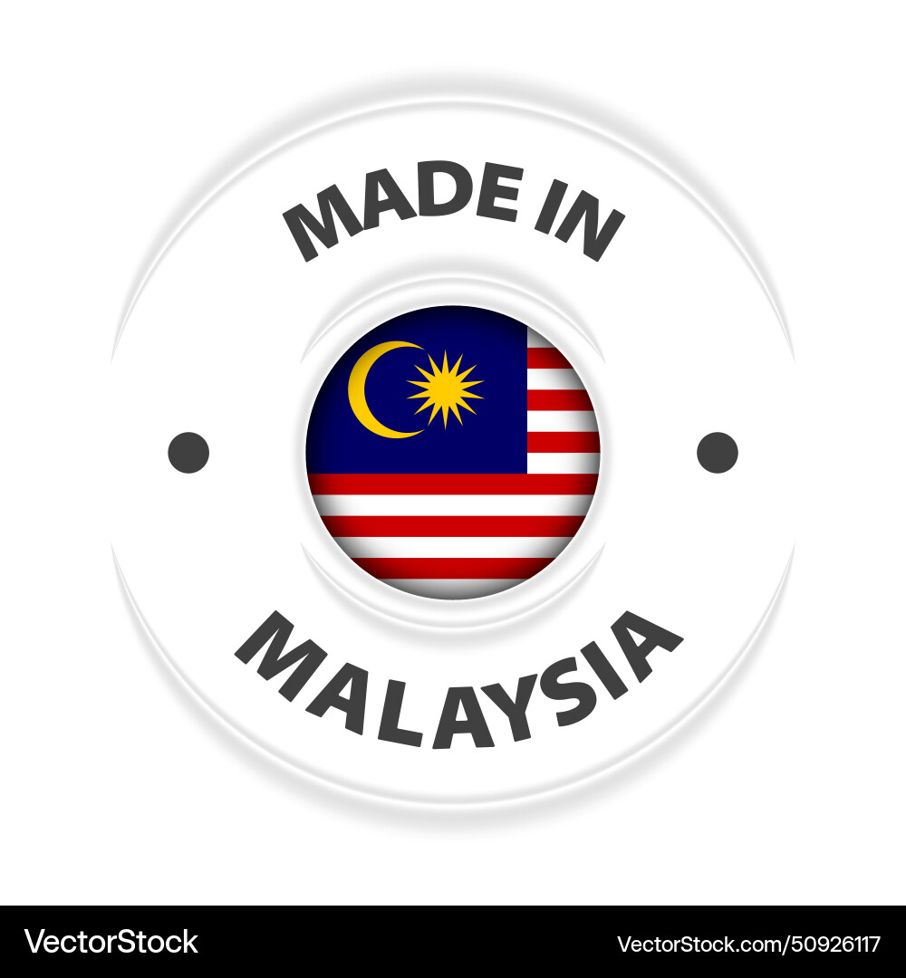 Made in malaysia graphic and label Royalty Free Vector Image