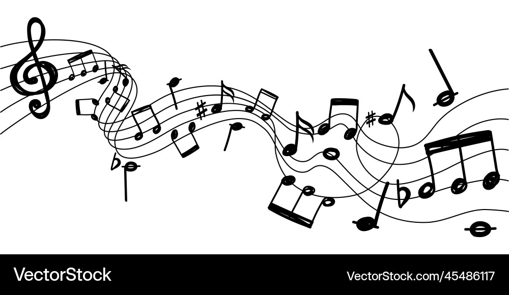 Music piano sheet chord pattern monochrome Vector Image