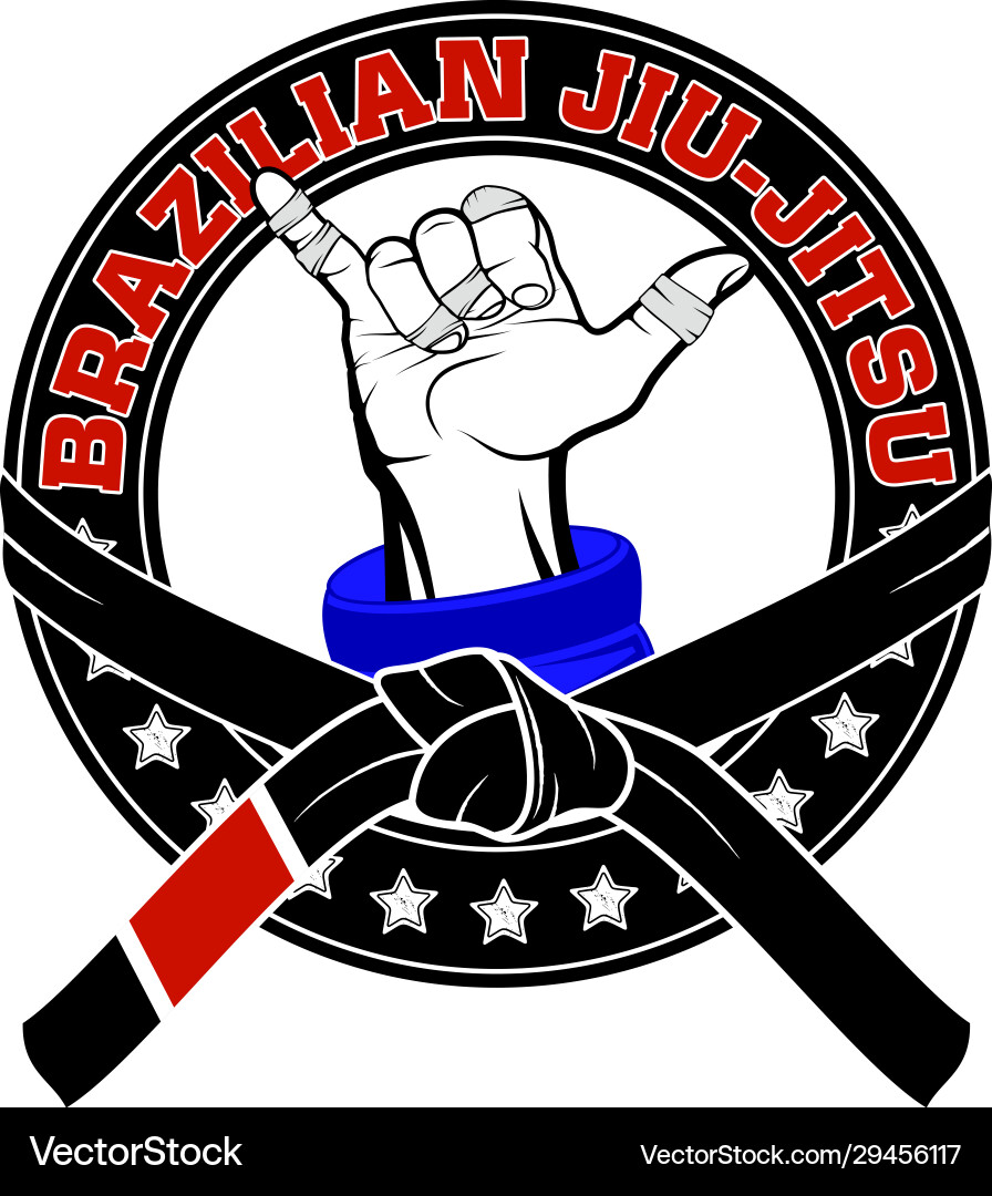 Shaka Hand Jiu-Jitsu Symbol Royalty Free Vector Image