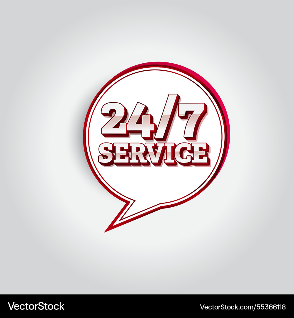 24 hours a day service icon symbol Royalty Free Vector Image
