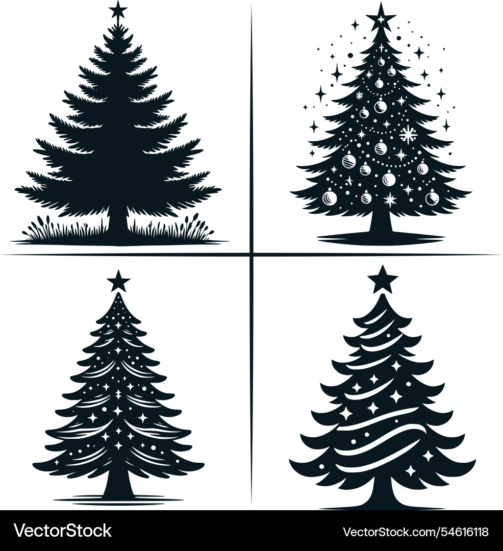 Christmas tree svg bundlechristmas svgchris Vector Image