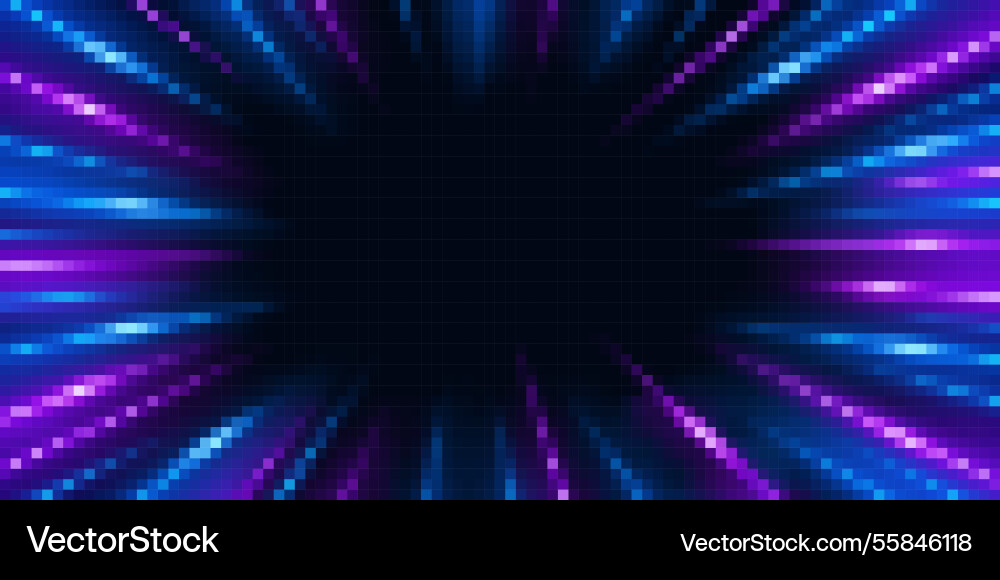 Colorful digital burst with blue and purple Vector Image
