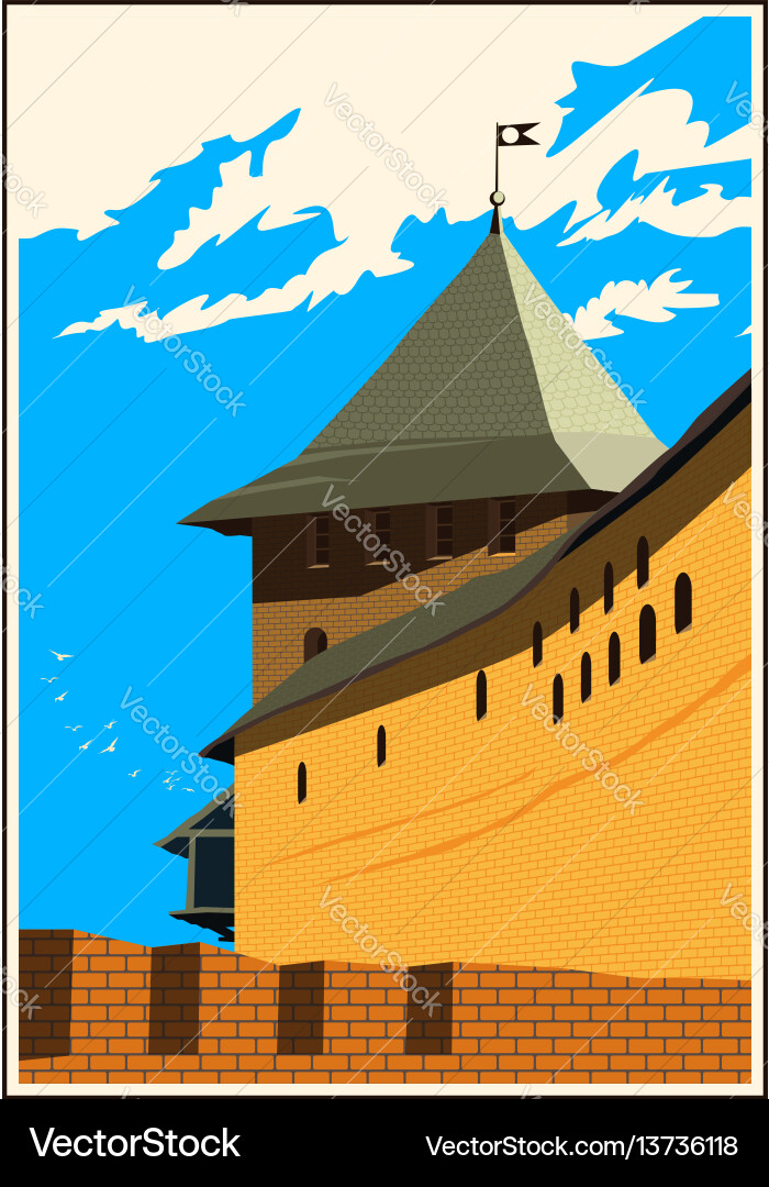 Fortress tower Royalty Free Vector Image - VectorStock