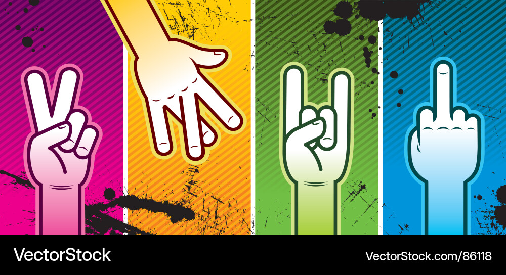 Four hands Royalty Free Vector Image - VectorStock