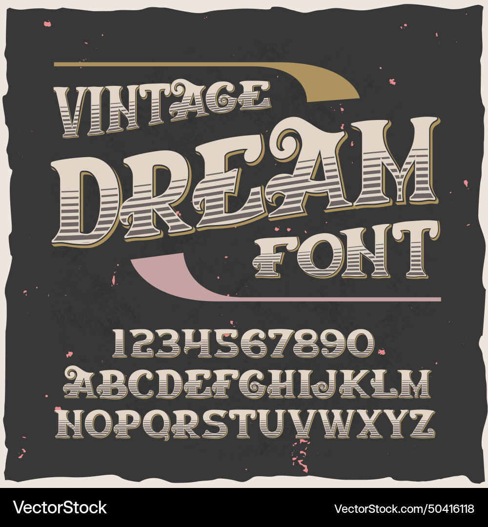 Good handcrafted font for any label design Vector Image
