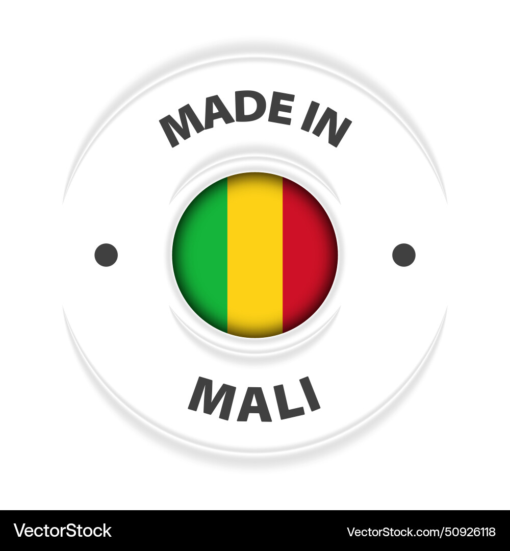 Made in mali graphic and label Royalty Free Vector Image