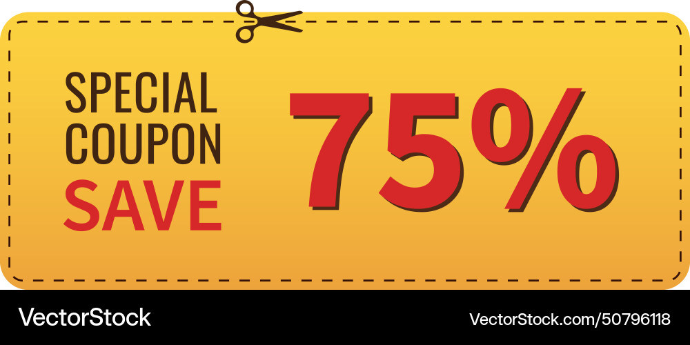 Special save coupon Royalty Free Vector Image - VectorStock