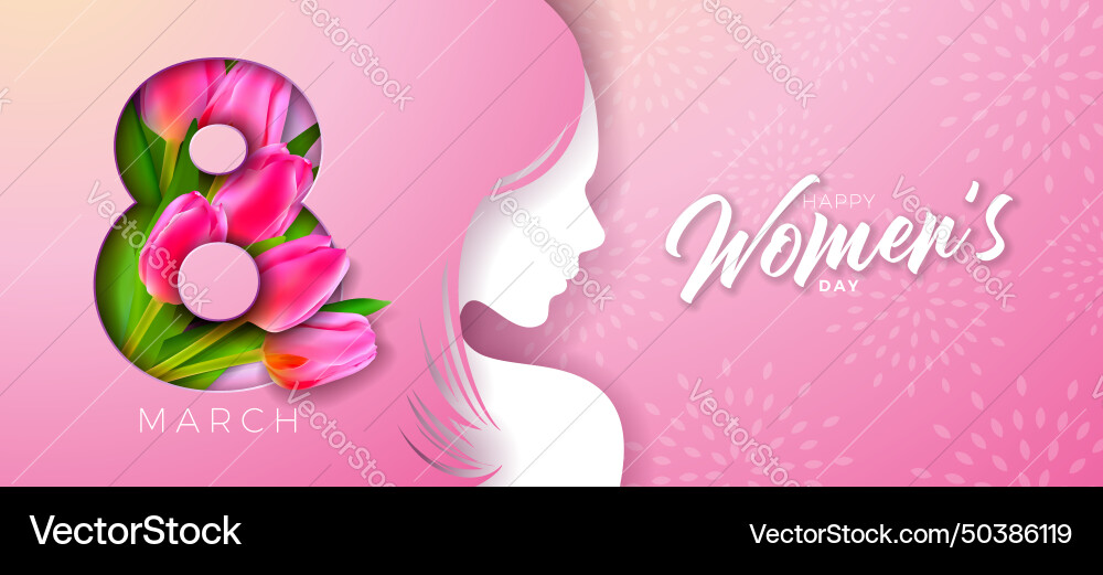 8 march international womens day Royalty Free Vector Image